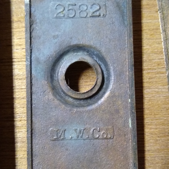 M W Co | Other | Stamped Brass Art Deco Mw Co Mortise Lock Set2582 ...